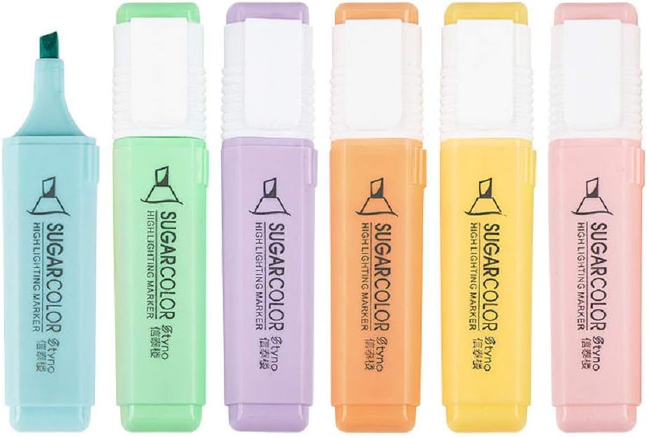Amazon.com : CMHX SUGARCOLOR Bumper Highlighter, Broad Tips, Assorted ...