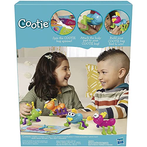 Hasbro Gaming Cootie Mixing and Matching Bug-Building Kids Board Game ...