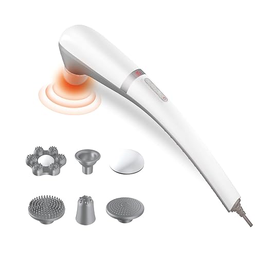 Luyao Handheld Neck & Back Massager with Heat - Percussion Massage Wand ...