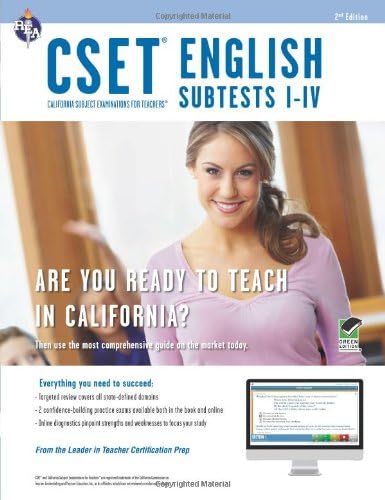 CSET English Subtests I-IV Book + Online (CSET Teacher Certification ...