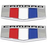 Amazon.com: 2X Camaro M Emblems 3D Metal Badge Front Right Left Fender ...