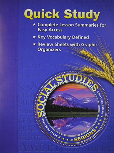 Amazon.com: SOCIAL STUDIES 2005 QUICK STUDY GRADE 4 REGIONS ...