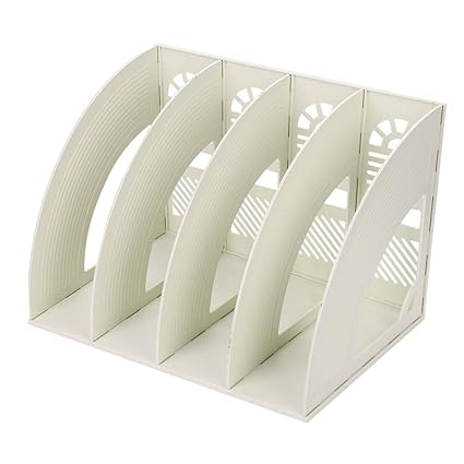 Desk File Organiser File Rack Holder Magazine Plastic Folder 4 ...
