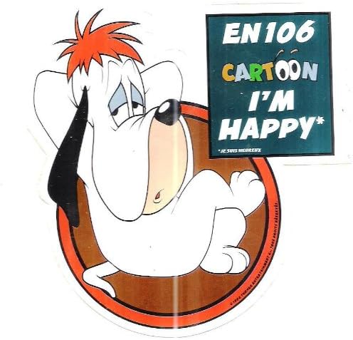Autocollant Droopy - En 106 Cartoon I'M HAPPY: Amazon.fr: Fournitures ...