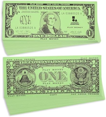 Learning Advantage One Dollar Play Bills - In Home Learning Toy for ...