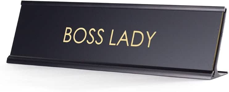 Boss Lady - Black Desk Name Plate for Boss: Amazon.ca: Home & Kitchen