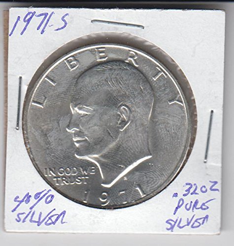 1971 S Eisenhower - Ike - Silver Dollar Coin (40%) Silver $1 Choice ...