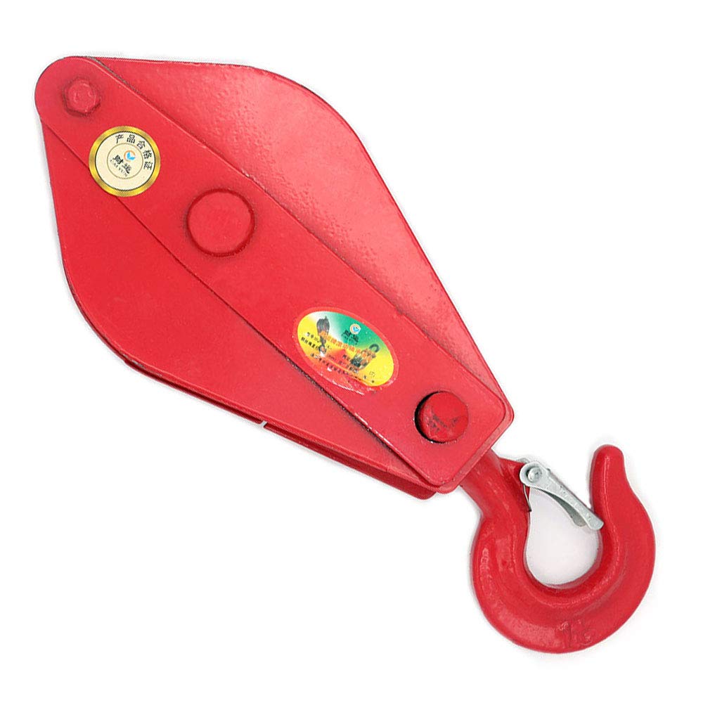 NUZAMAS Wire Rope Pulley Block 0.5 Ton (500KG, 1102lbs), Heavy Duty ...