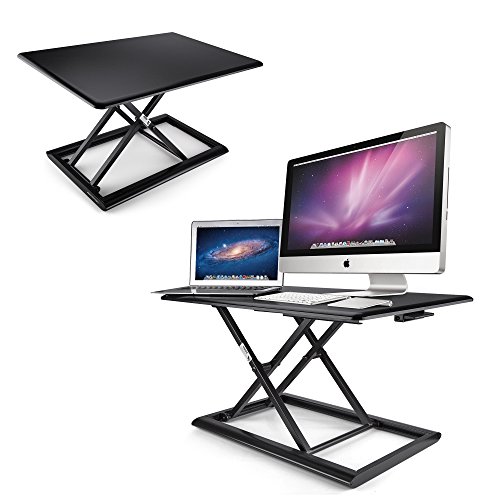 AboveTEK Compact & Solid Aluminum Standing Desk, 30" Desktop Platform ...