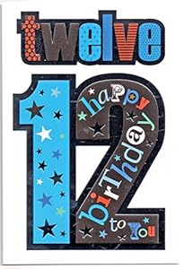 Birthday Card for Twelve (12) Year Old Boy - Free 1st Class Post (UK ...