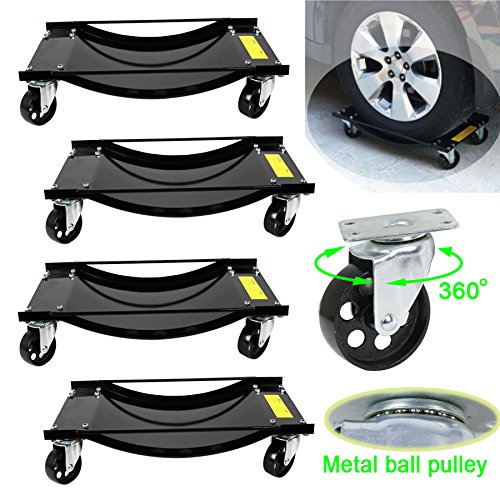ZENY-Set-of-4-Tire-Skates-Wheel-Car-Dolly-Ball-Bearings-Skate-Makes ...