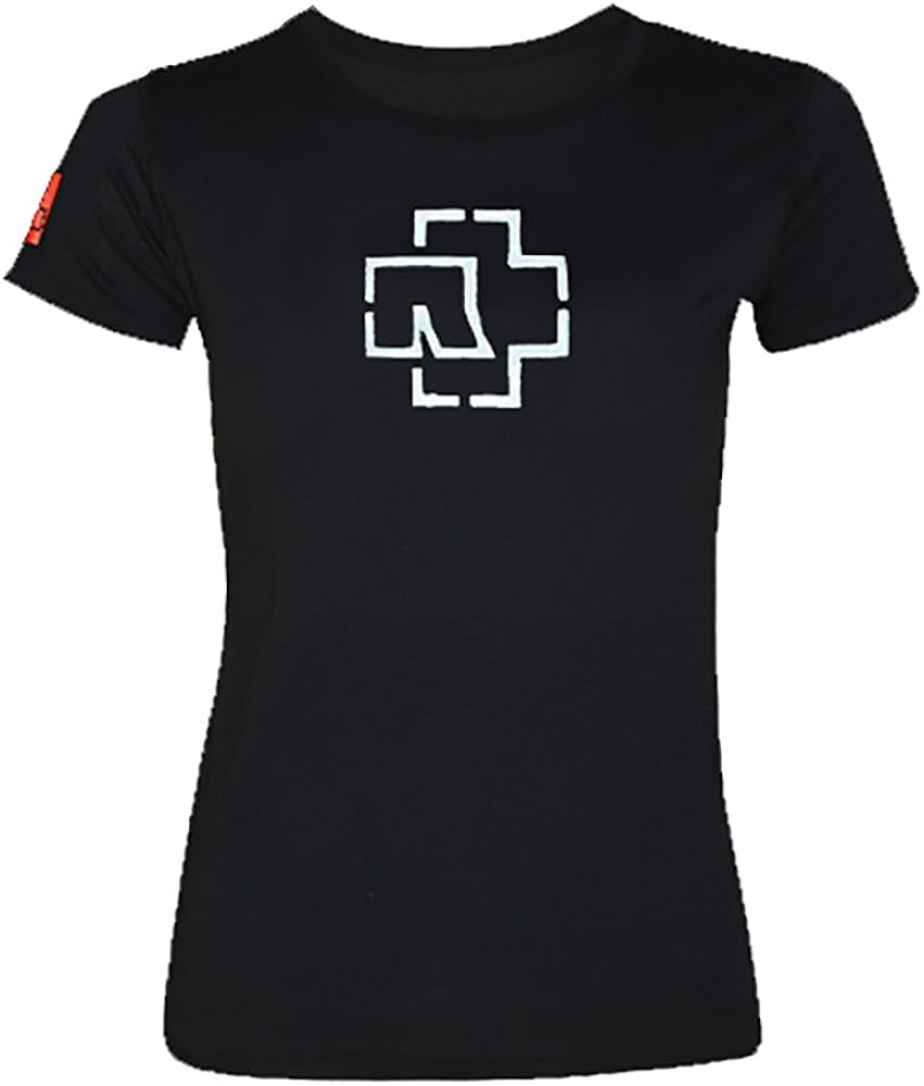Amazon.com: Rammstein Frauen T-Shirt ”Logo” -Glow (Large) Black: Clothing