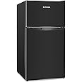 Amazon.com: BANGSON Mini Fridge with Freezer, 2 Door Small Refrigerator ...