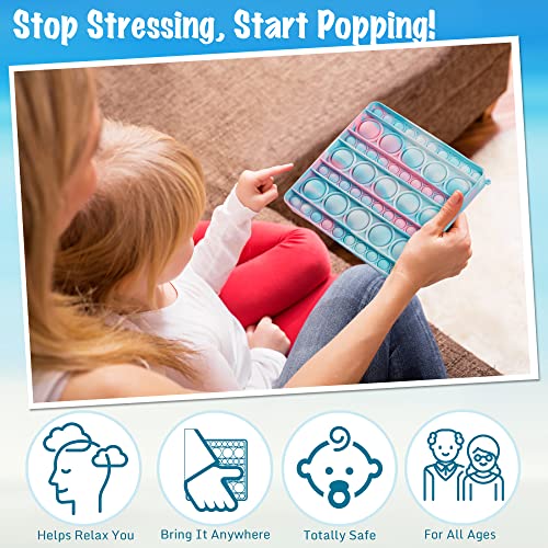 Super Push Pop Bubble Sensory Fidget Toy Large and Small Bubbles. Large ...