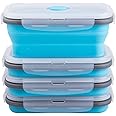 Amazon.com: Collapsible Food Storage Containers with Airtight Lid & Air Vent, 16.9 oz, Kitchen ...
