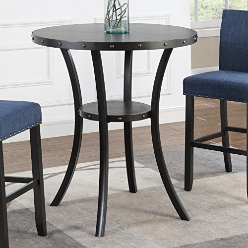 Roundhill Furniture P164BU Biony 3-Piece 36" Round Espresso Bar Table ...
