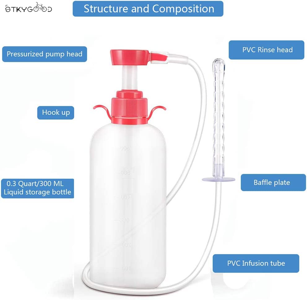 Vaginal Douche Cleaner - Anal Douche Vagina Cleaning Kit, 3 Nozzle Tips ...