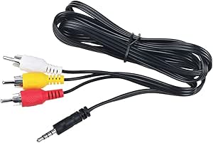 Amazon.com: PK Power New A/V to 3 RCA Audio Video AV Cable Cord ...
