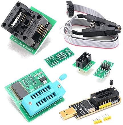 Festnight CH341A USB Programmer Kit with SOP8 Clip EEPROM Burner BIOS ...
