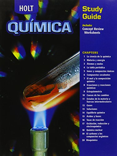 Holt Chemistry: Study Guide, Spanish: HOLT, RINEHART AND WINSTON ...