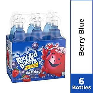 Amazon.com : Kool-Aid Bursts Berry Blue Ready-To-Drink Soft Drink, 6 ct ...