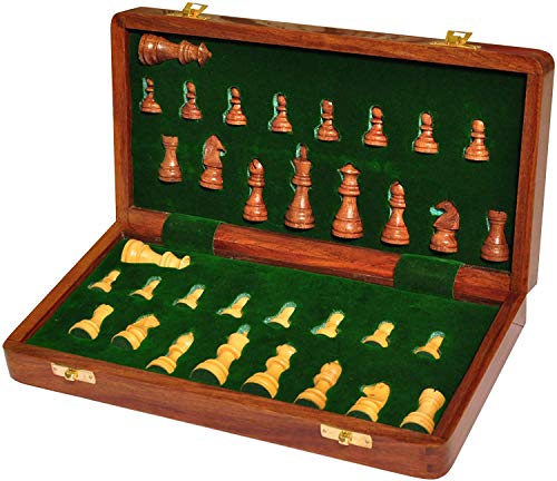 10 inches Best Folding Wooden Handmade Chess Set Board with Magnetic ...