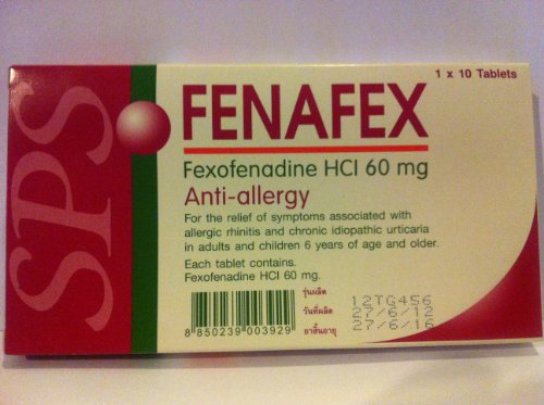 Fenafex 3 Pack Fexofenadine HCI 60 mg Relief of symptoms associated ...
