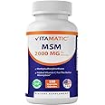 Amazon.com: Vitamatic MSM 2000 mg with Vitamin C 75mg per Serving - 180 ...