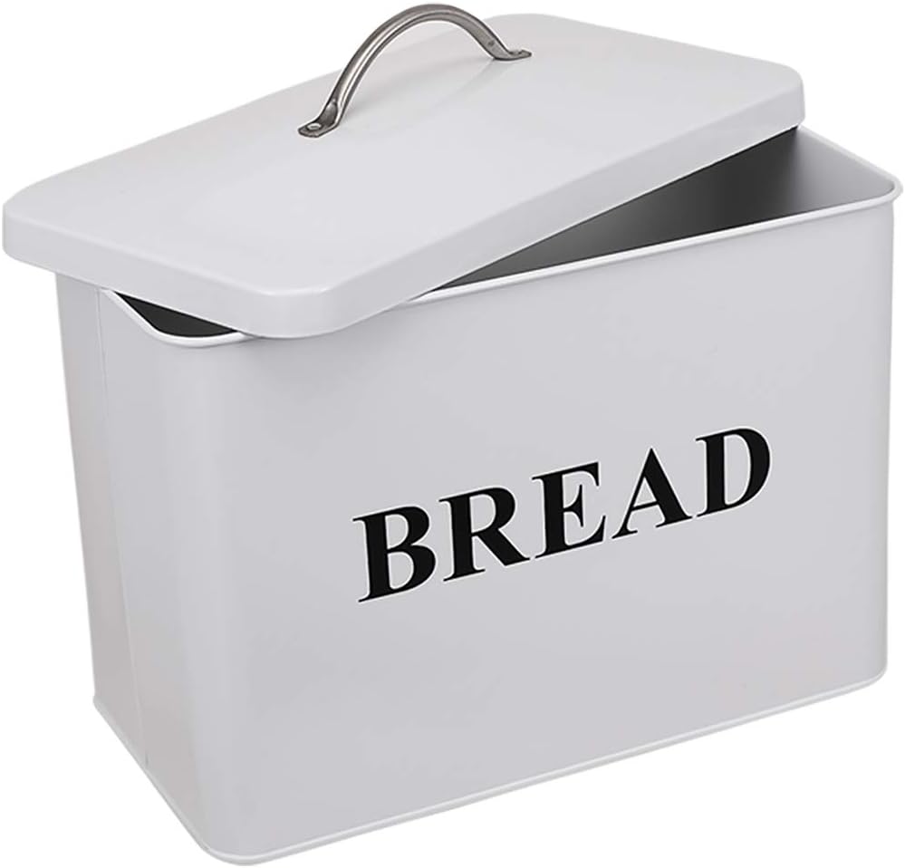 Metal Bread Bin Loaves Storage Canister Tins – Tight Fitting Lids ...