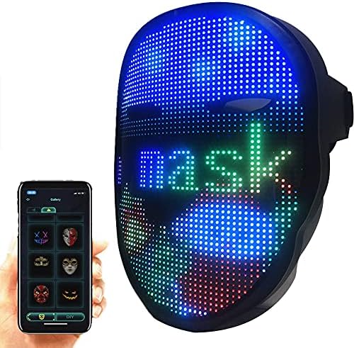 Face Transforming LED Mask with Rechargeable Bluetooth App Controlled ...
