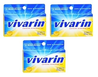 Vivarin Caffeine Alertness Aid 200mg Fast Acting: 3 Packs of 16 Tablets ...