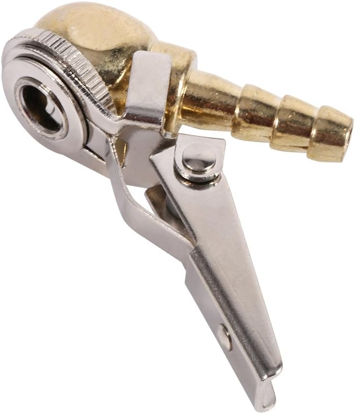 Air Chuck with Clip for Tire Inflator, Brass Air Chuck Set Closed Flow ...