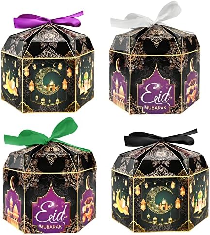 Eid Mubarak Gift Boxes 12 Pack, Ramadan Treat Boxes for Muslim Ramadan ...