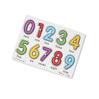 Melissa & Doug See-Inside Numbers Peg Puzzle (10 Pieces, Great Gift for ...