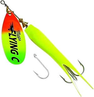 Amazon.com : Mepps Flying C Single/Treble Hook Fishing Lure, 7/8-Oz ...