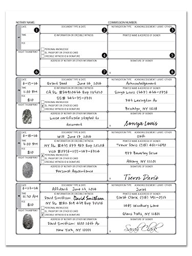 Oklahoma Notary Log Book Printable
