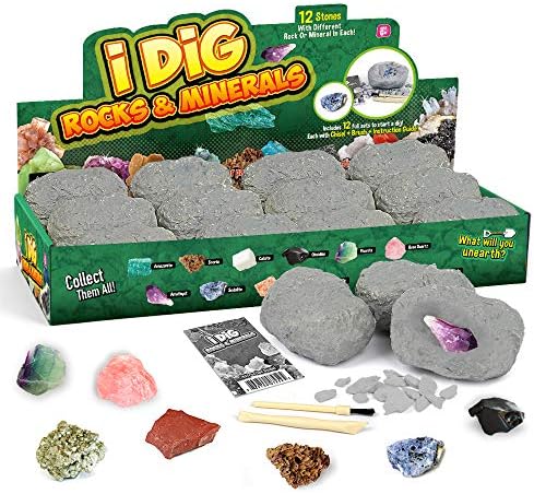 XX Excavation Rock Mineral Dig Kit for Kids Natural Gem Crystal Mining ...