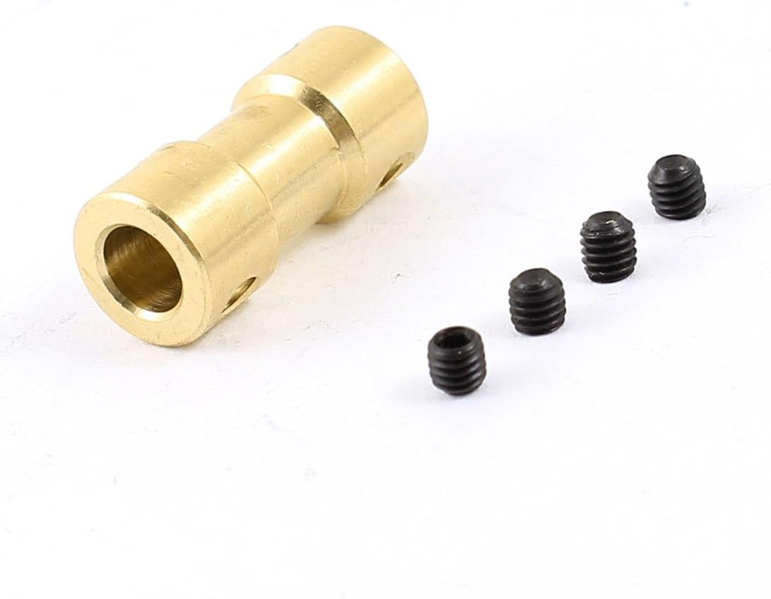 sourcing map RC Airplane 3mm to 5mm Brass Motor Coupling Shaft Coupler ...