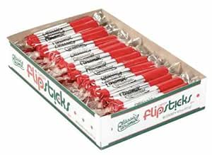 Amazon.com : Flipsticks Red Cherry Nougat Taffy Candy 48 Piece Box ...