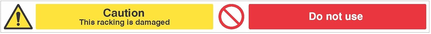 Caledonia Signs 58901 Sign, Caution Damaged Racking Do Not Use Magnetic ...
