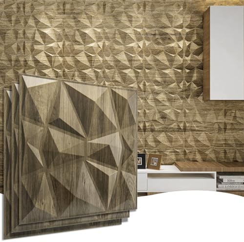 EOGILY Decorative 3D Wall Panels in Diamond Design, PVC 3D Wall Panel ...
