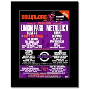 DOWNLOAD FESTIVAL - 2004 - Linkin Park Metallica Matted Mini Poster ...