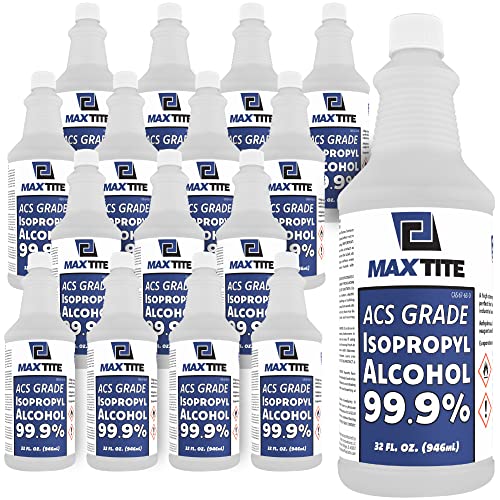 MaxTite 99.9% Isopropyl Alcohol ACS Reagent Grade (4 Gallons, 16 Pack ...