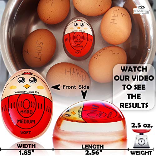 NobleEgg Egg Timer Pro | Soft Hard Boiled Egg Timer That Changes Color ...