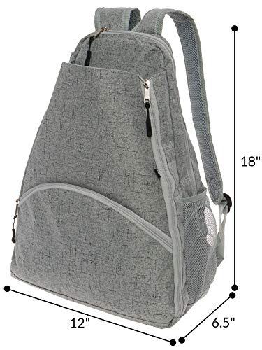 LISH Men's Court Advantage Tennis Backpack - Racket Holder Sport Bag ...