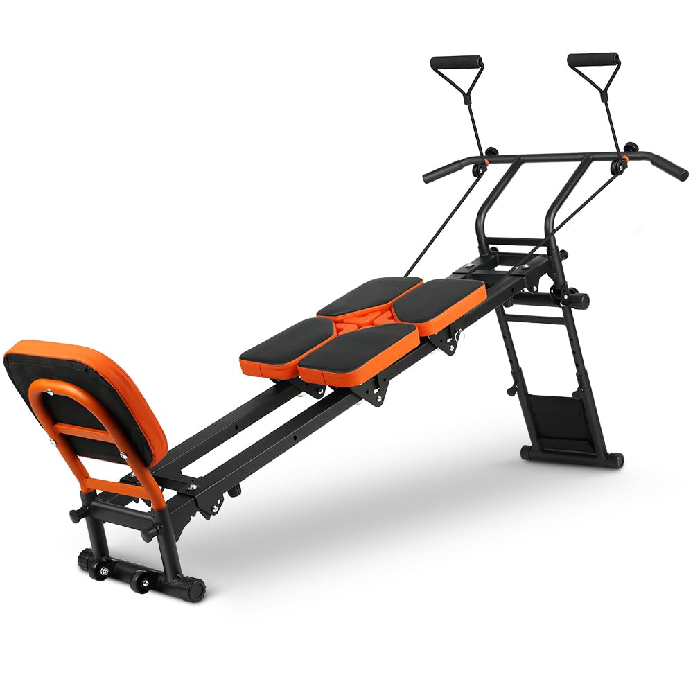 ONETWOFIT Multifunctional Indoor Home Gym Workout, Foldable Total Full Body Strength Training ...