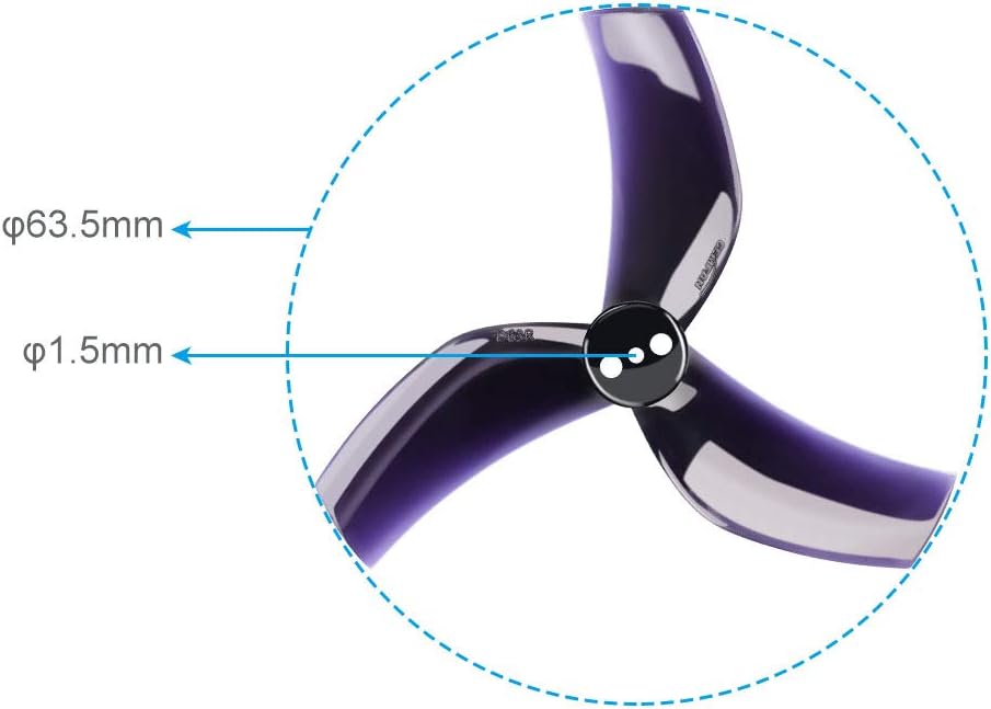 BETAFPV Gemfan 16pcs D63 3-Blade Props 1.5mm Shaft Propellers for ...