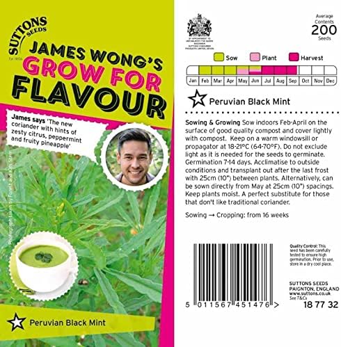 James Wong Peruvian Black Mint Finished Packet Average Packet Content ...