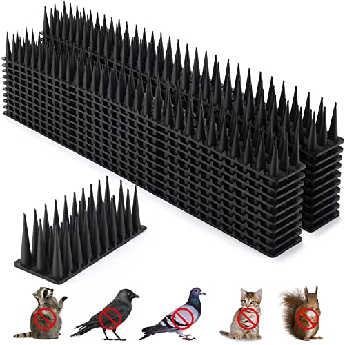 TOBWOLF 12 Pack Bird Spikes, Plastic Bird Deterrent Spikes, Anti-Bird ...