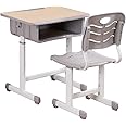 Amazon.com: Student Desk and Chair Combo, Height Adjustable Children's ...